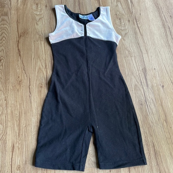 Danskin | Costumes | Danskin Black And Blush Pink Gymnastic Unitard ...